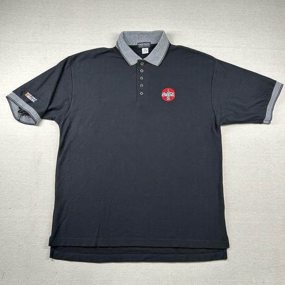 Vantage | Shirts | Vintage Coca Cola Vantage Shirt Mens Xl Nascar Polo ...